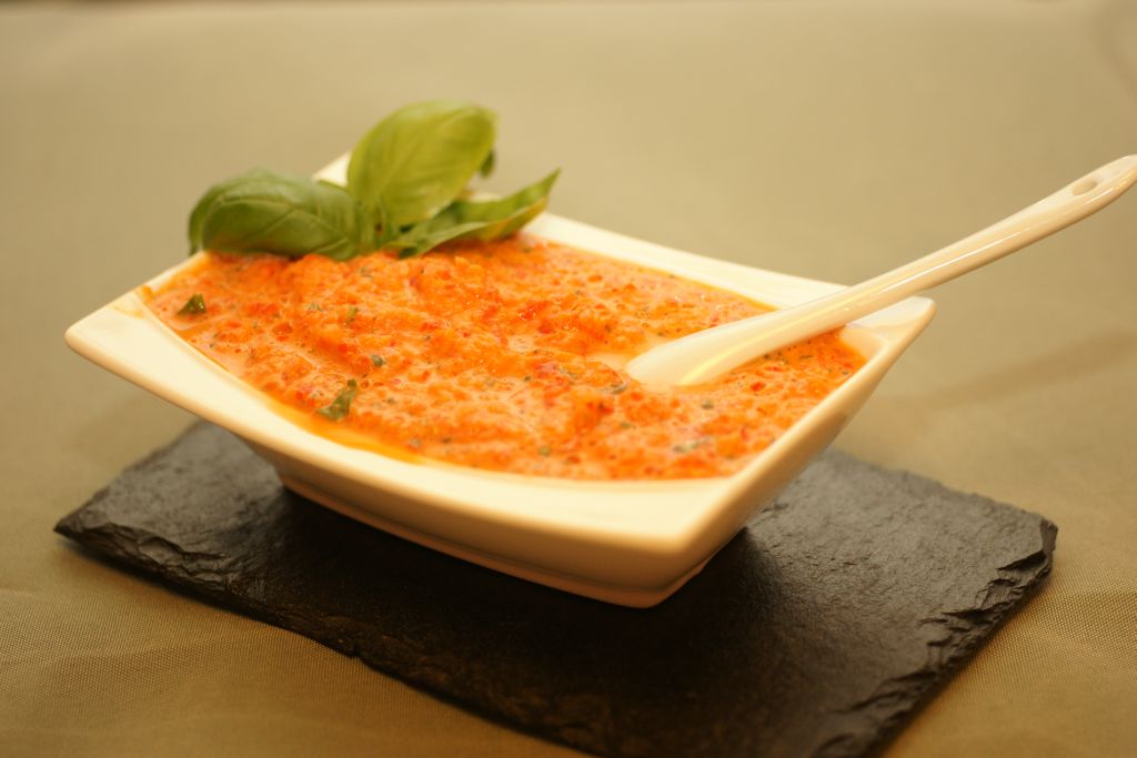 Crème de poivrons au basilic – Fourchett.es